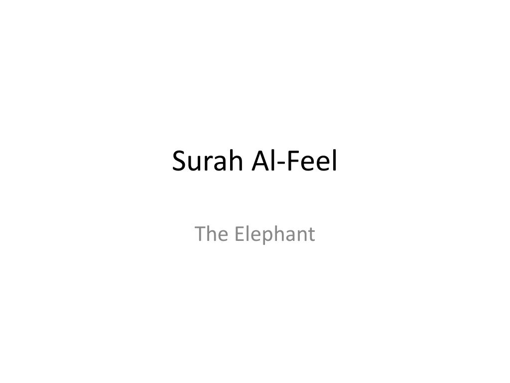 PPT - Surah Al-Feel PowerPoint Presentation, free download - ID:2501998