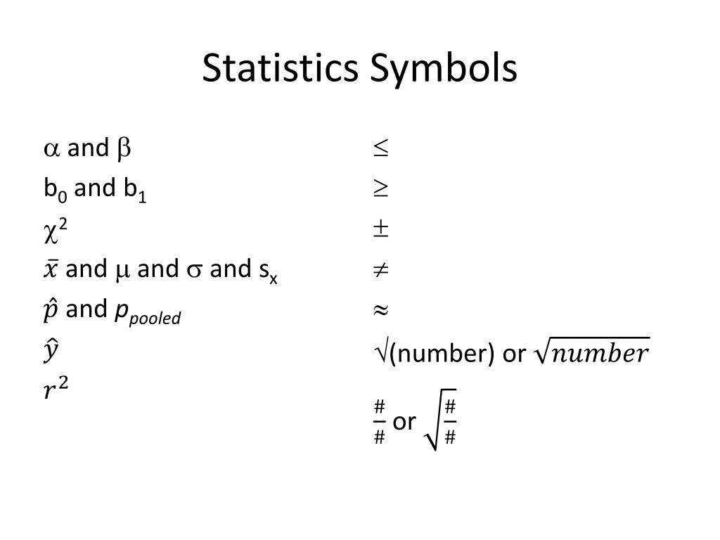PPT - Understanding Statistical Symbols: A Beginner's Guide PowerPoint ...