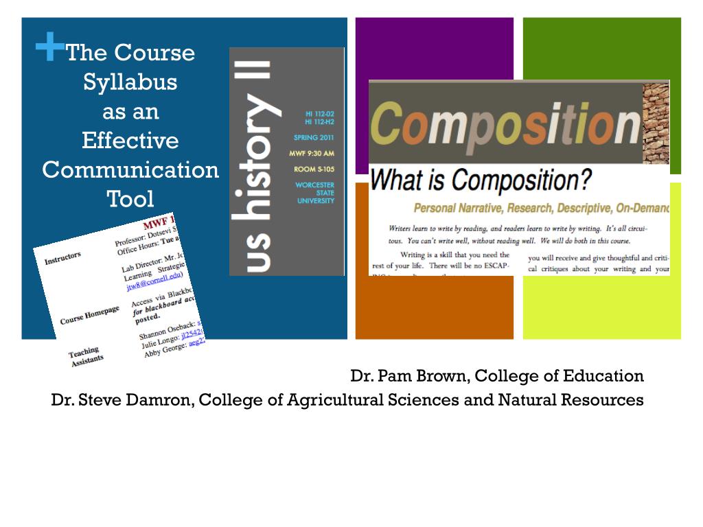 PPT - The Course Syllabus as an Effective Communication Tool PowerPoint ...