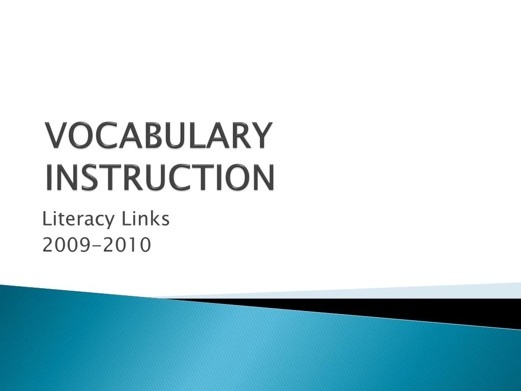 PPT - Maximizing Vocabulary Instruction for Effective Communication ...