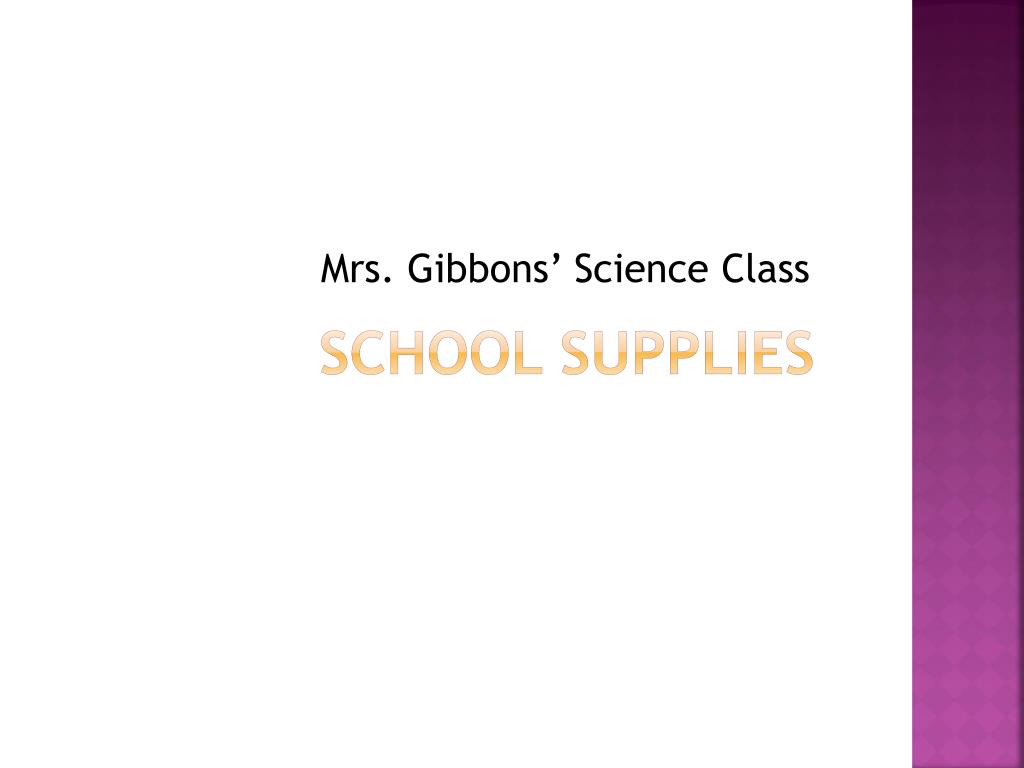 PPT - SCHOOL SUPPLIES PowerPoint Presentation, free download - ID:2507925
