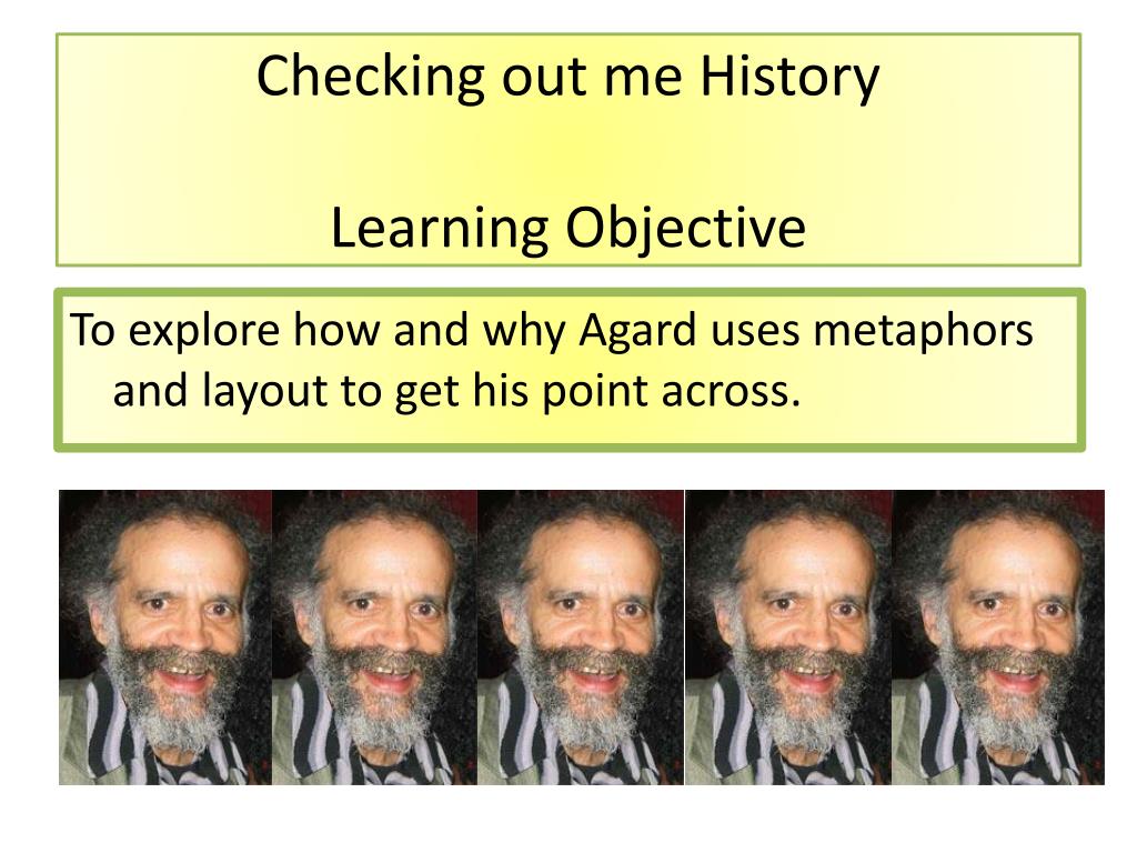 PPT - Checking out me History Learning Objective PowerPoint ...