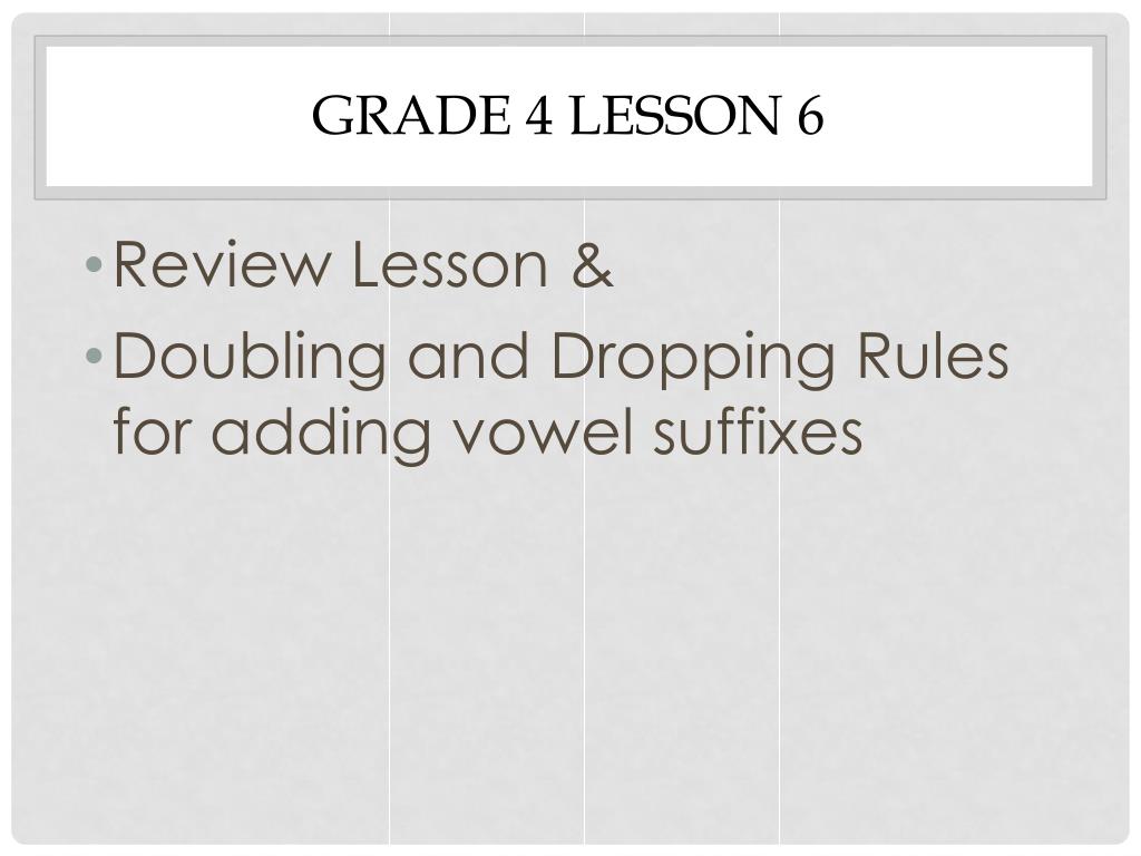 PPT - Grade 4 lesson 6 PowerPoint Presentation, free download - ID:2509969