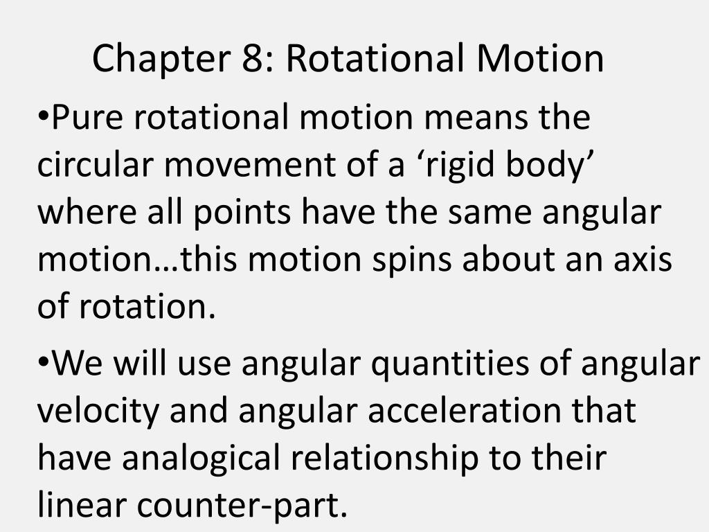 PPT - Chapter 8: Rotational Motion PowerPoint Presentation, free download - ID:2511279