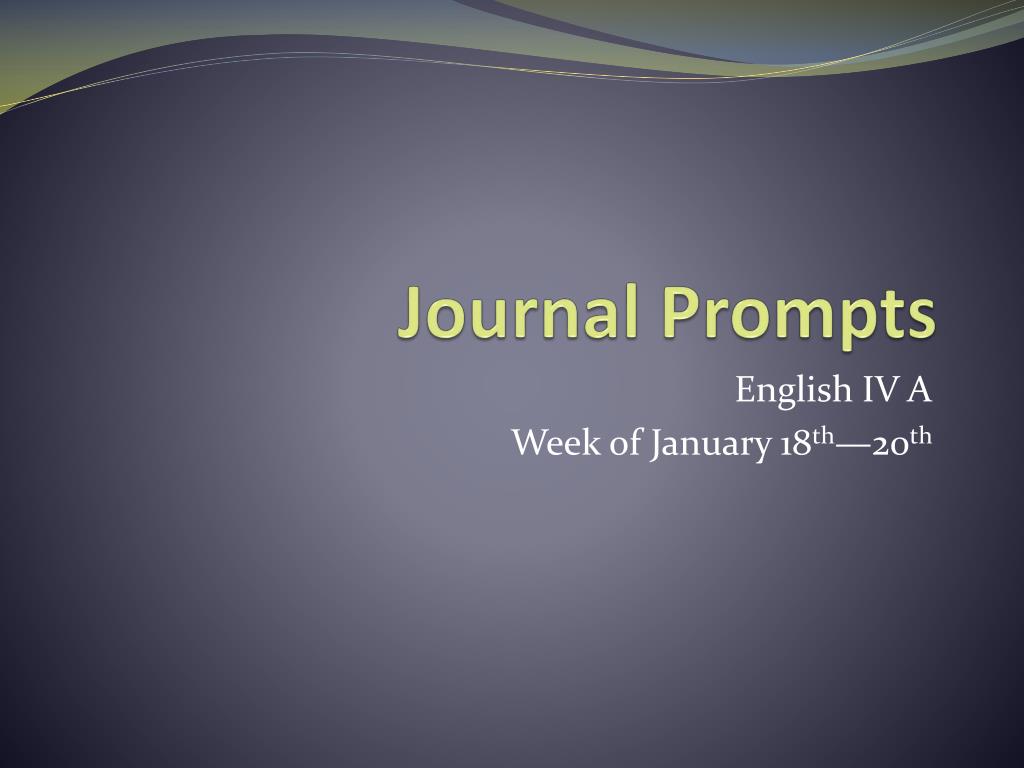 PPT - Journal Prompts PowerPoint Presentation, free download - ID:2511702