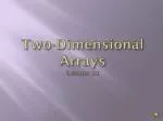 PPT - Two Dimensional Arrays and ArrayList PowerPoint Presentation ...