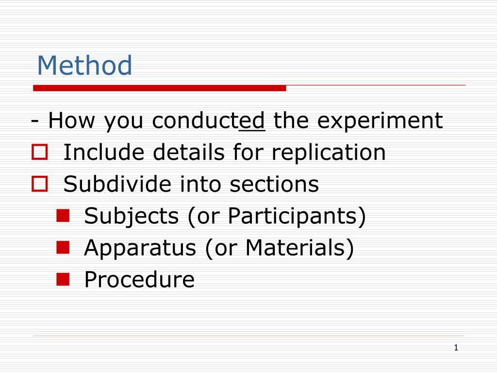 PPT - Method PowerPoint Presentation, free download - ID:2511991