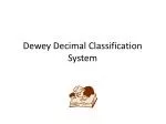 PPT - Dewey Decimal Classification (DDC) PowerPoint Presentation, free ...