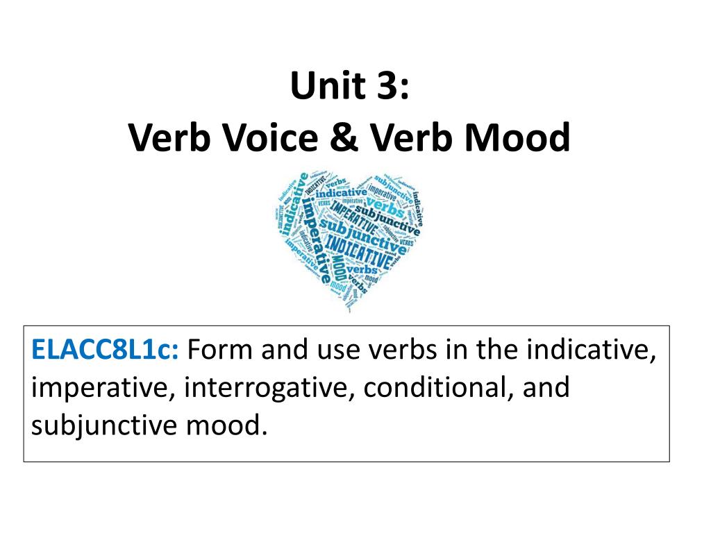 PPT - Unit 3: Verb Voice & Verb Mood PowerPoint Presentation, free ...