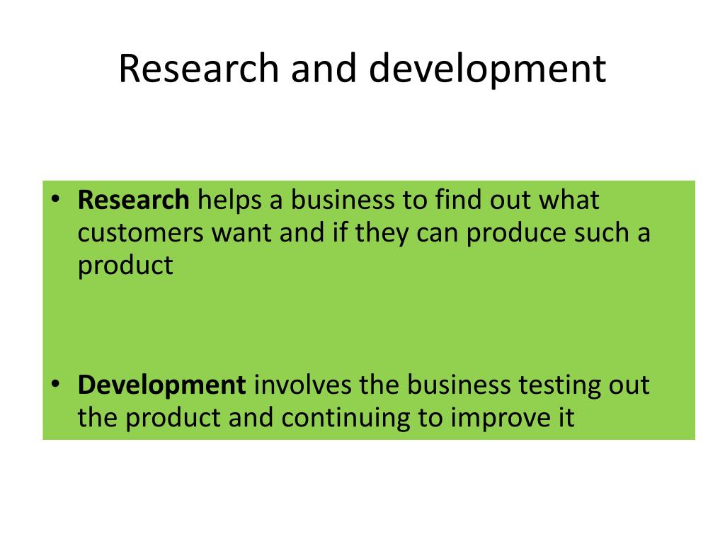 PPT - Research and development PowerPoint Presentation, free download ...