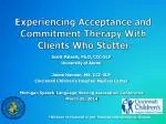 PPT - Introduction to Acceptance and Commitment Therapy PowerPoint ...