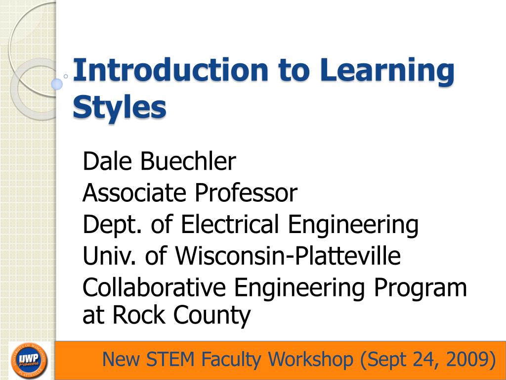 PPT - Introduction to Learning Styles PowerPoint Presentation, free ...
