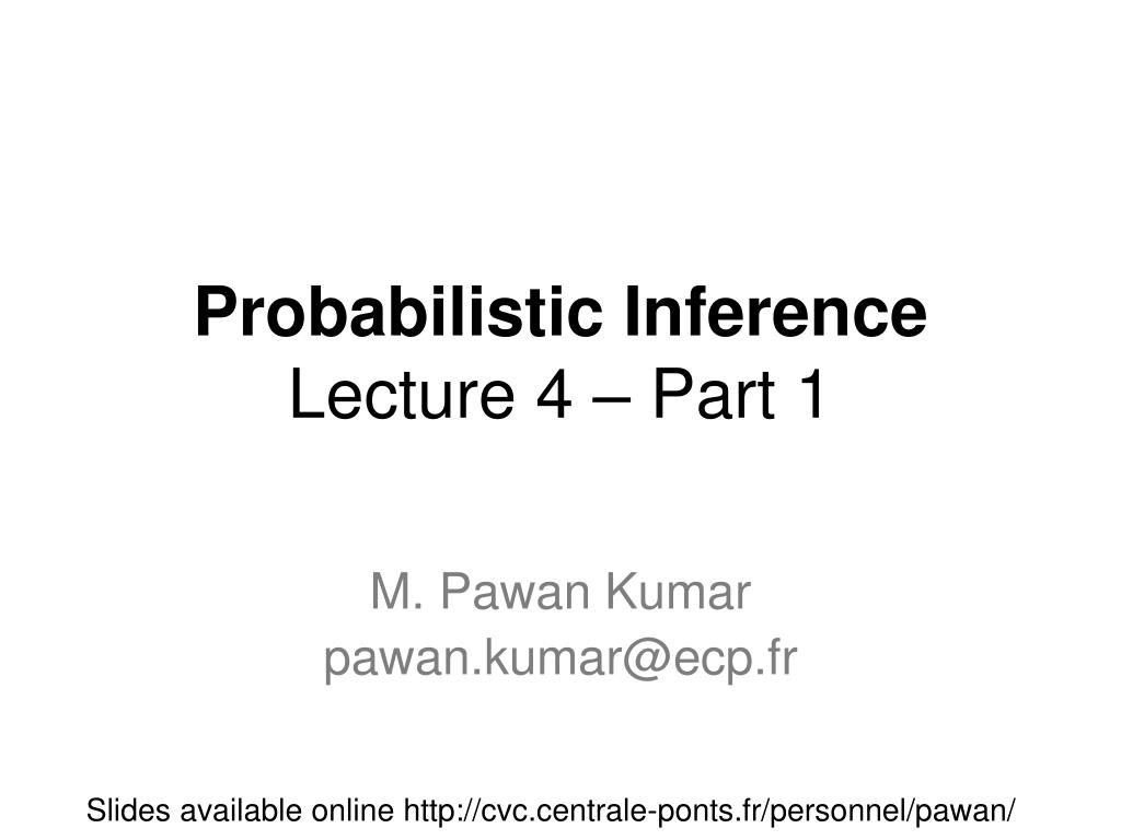 PPT - Introduction to Convex Optimization in Probabilistic Inference PowerPoint Presentation ...