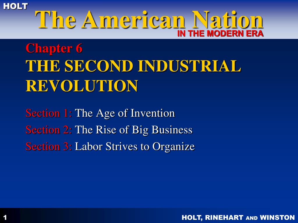PPT - Chapter 6 THE SECOND INDUSTRIAL REVOLUTION PowerPoint ...