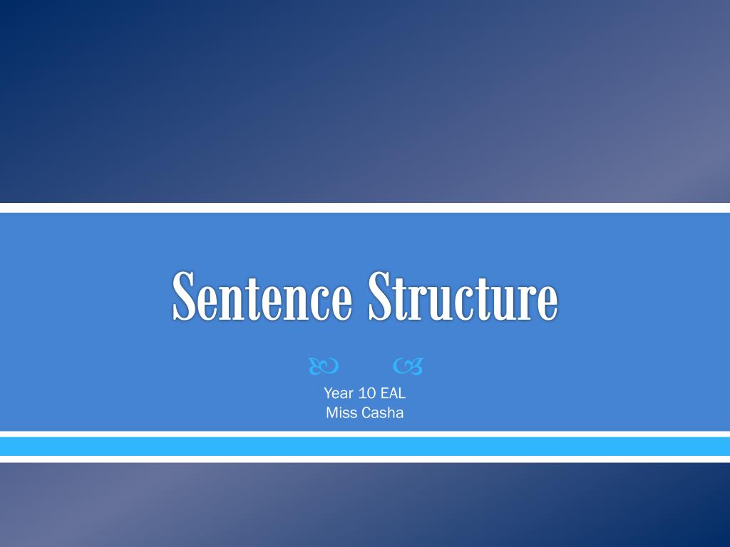 PPT - Sentence Structure PowerPoint Presentation, free download - ID ...