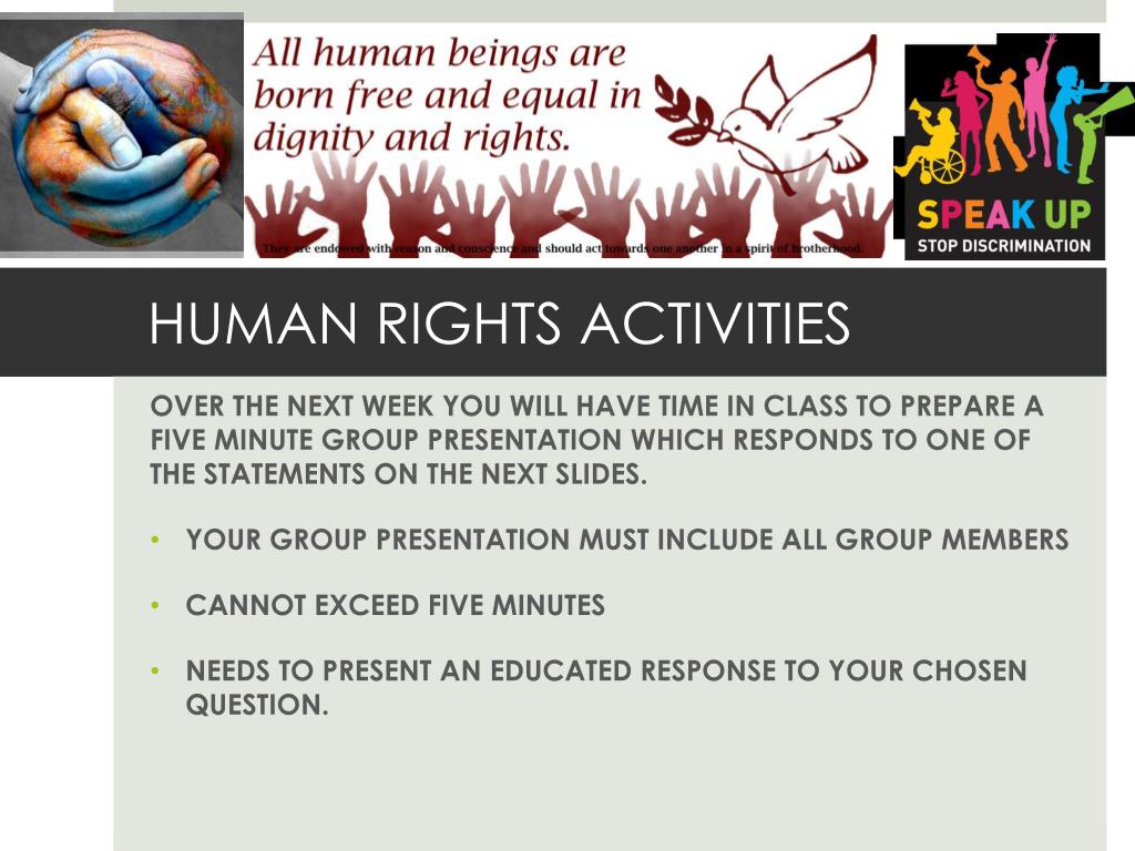 PPT - HUMAN RIGHTS ACTIVITIES PowerPoint Presentation, free download ...