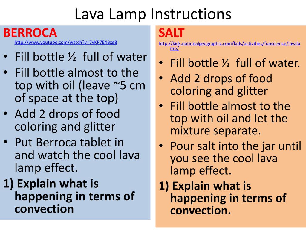 PPT - Lava Lamp Instructions PowerPoint Presentation, free download ...
