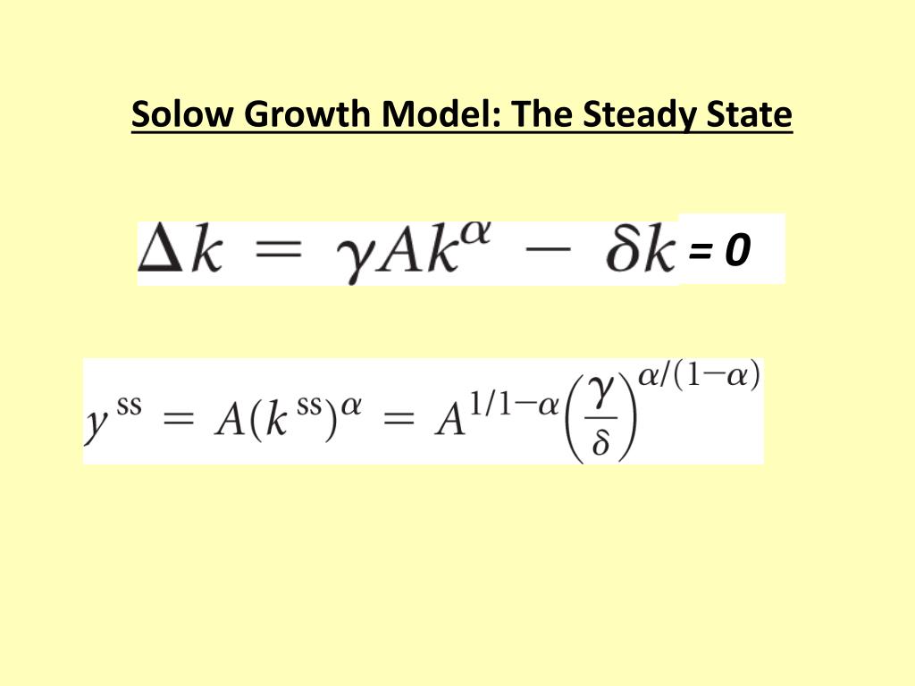 PPT - Solow Growth Model: The Steady State PowerPoint Presentation ...