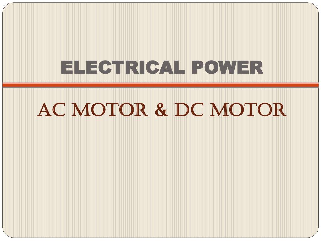 PPT - ELECTRICAL POWER PowerPoint Presentation, free download - ID:2518500