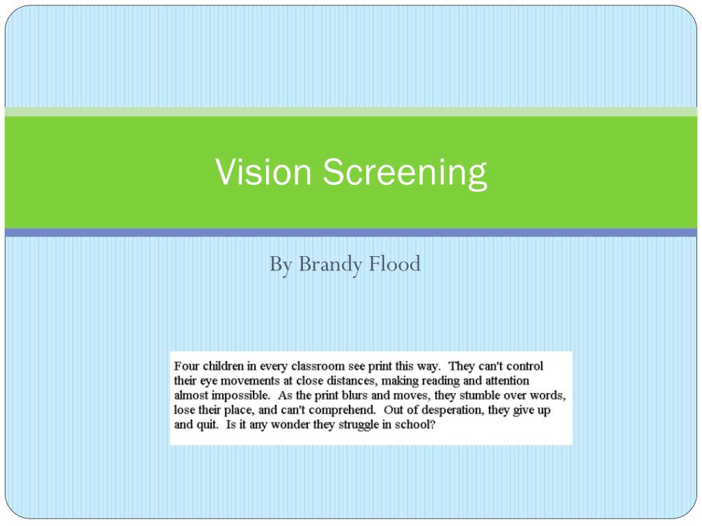 PPT - Vision Screening PowerPoint Presentation, free download - ID:2520563