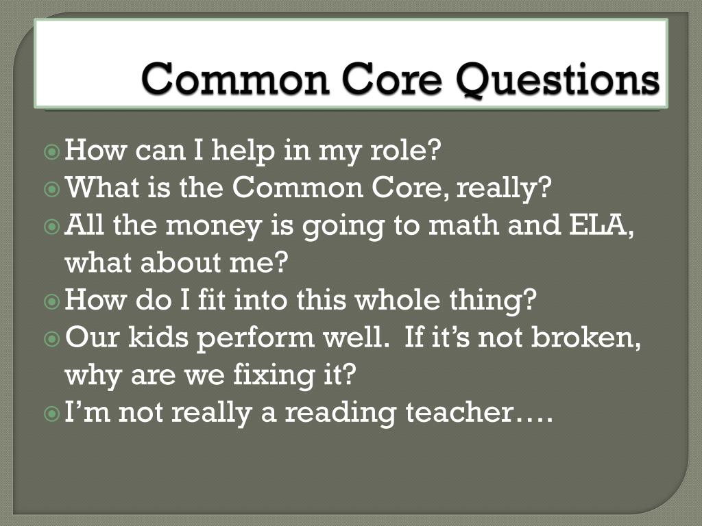 PPT - Common Core Questions PowerPoint Presentation, free download - ID ...