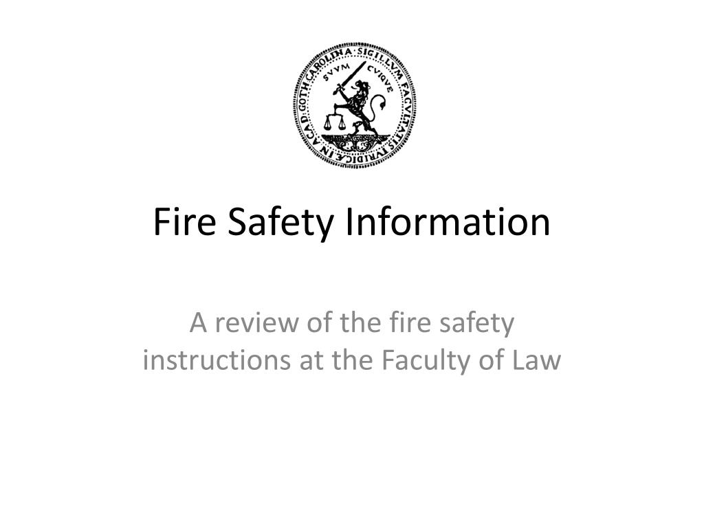 PPT - Fire Safety Information PowerPoint Presentation, free download ...