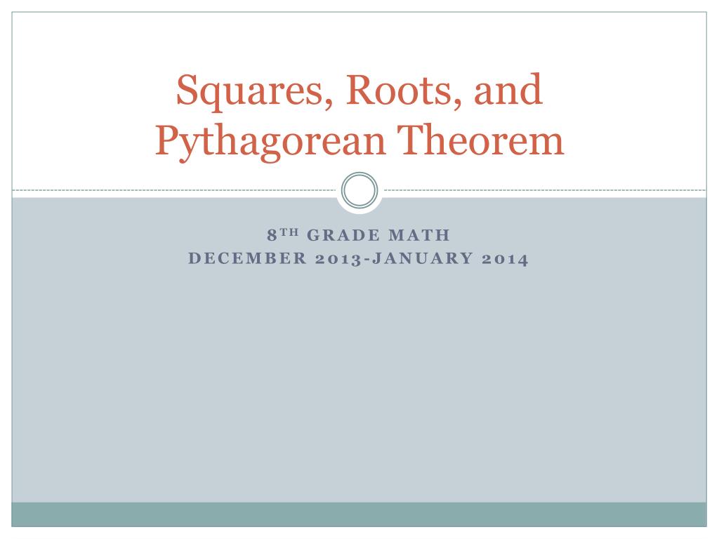 PPT - Squares, Roots, and Pythagorean Theorem PowerPoint Presentation ...