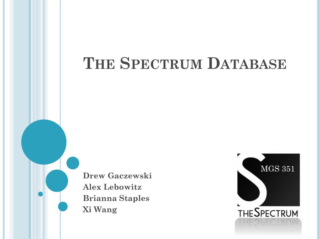 PPT - The Spectrum Database PowerPoint Presentation, free download - ID ...