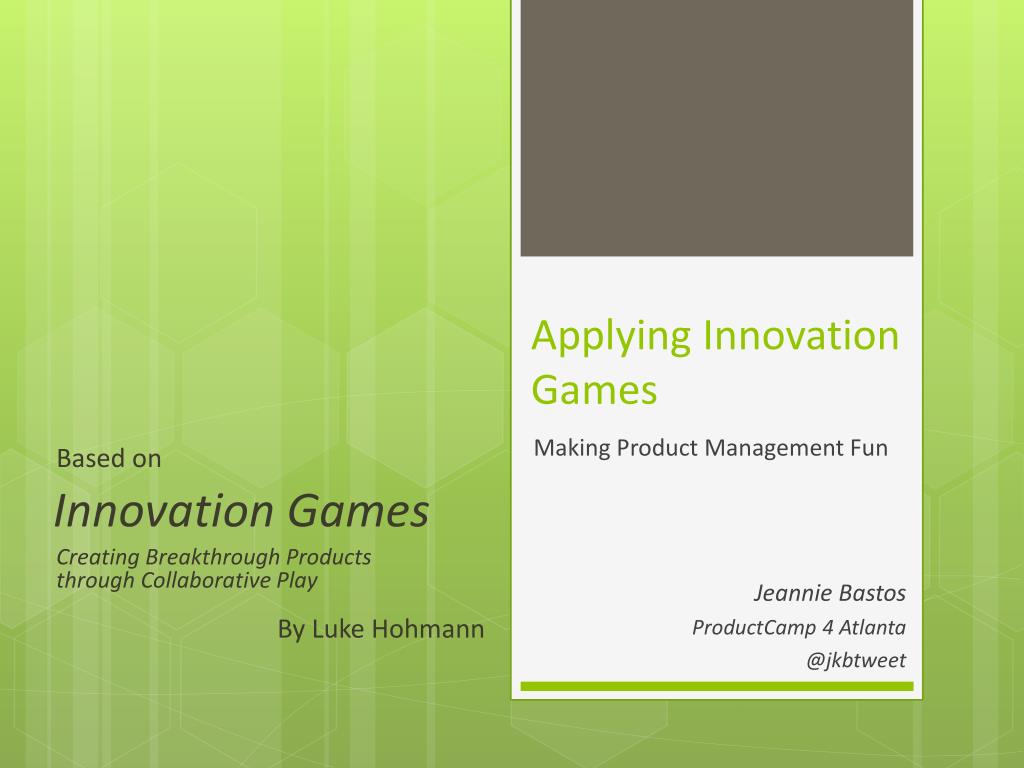 PPT - Applying Innovation Games PowerPoint Presentation, free download ...