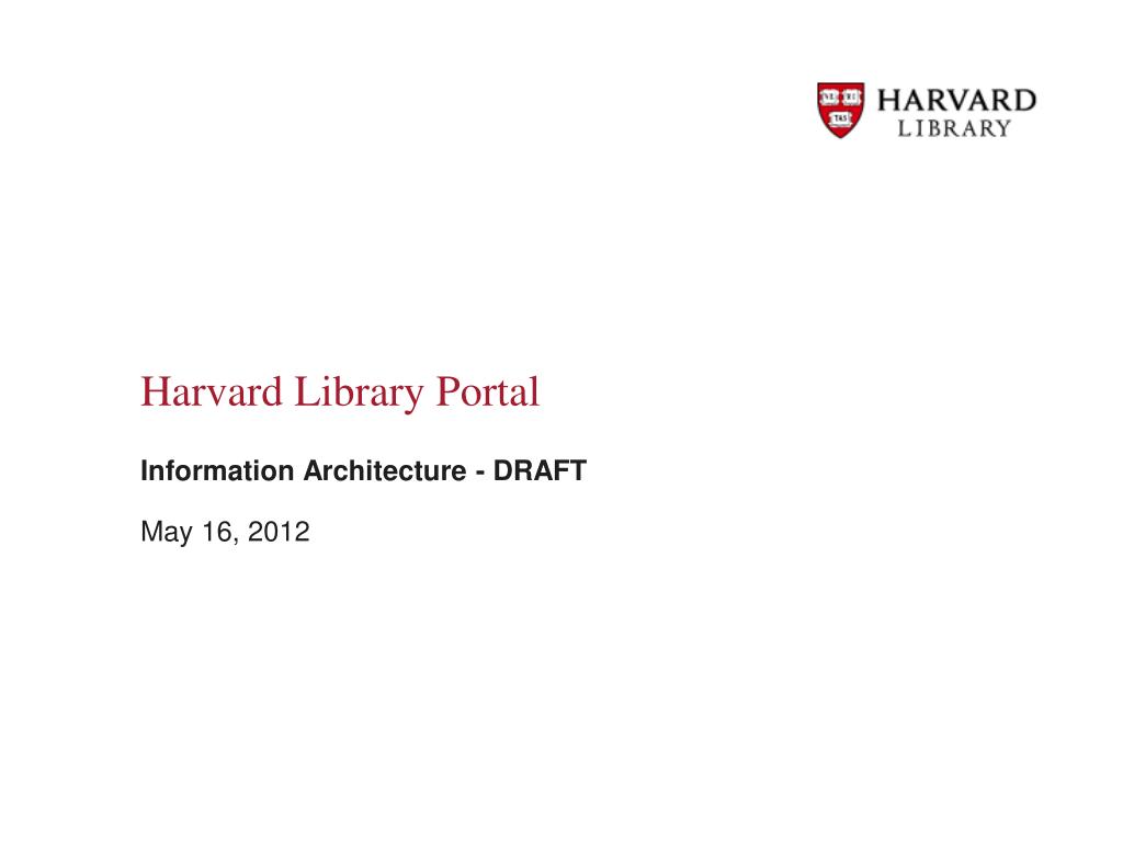 PPT - Harvard Library Portal PowerPoint Presentation, free download ...