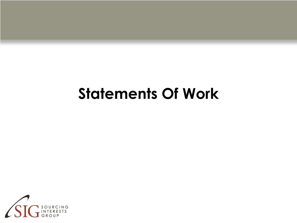 PPT - Statements Of Work PowerPoint Presentation, free download - ID ...