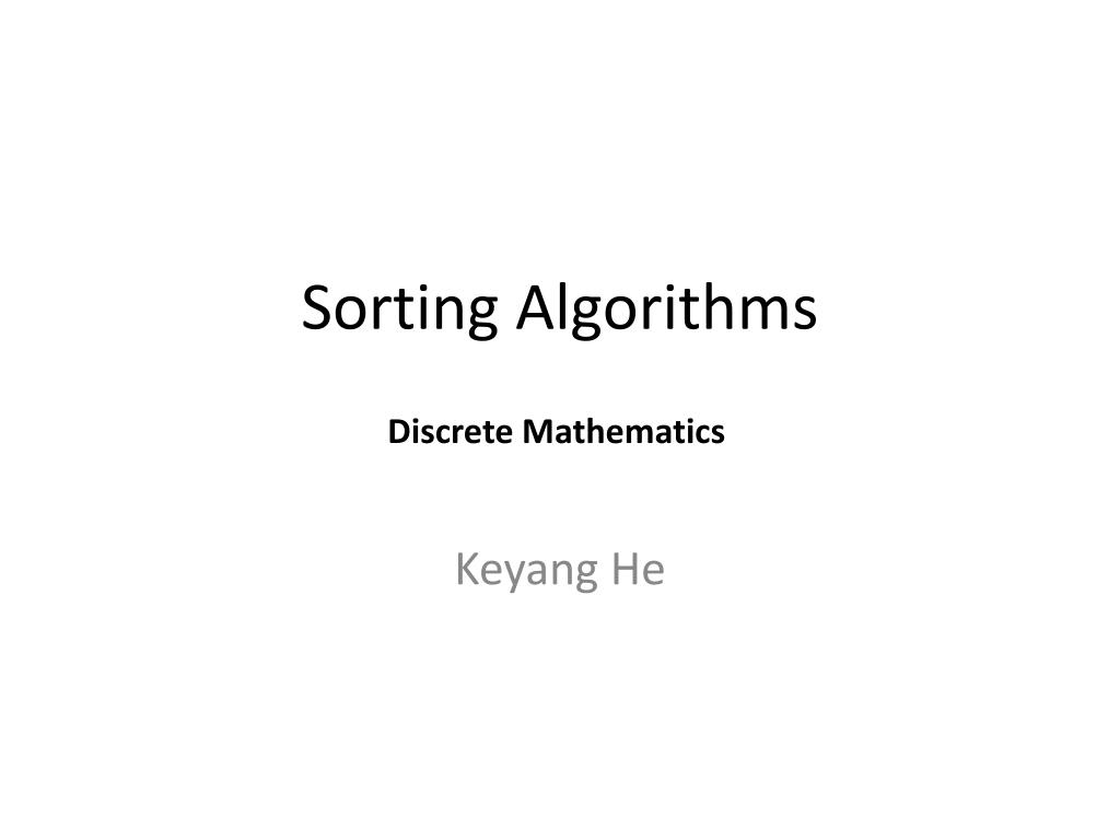 Ppt Sorting Algorithms Powerpoint Presentation Free Download Id 0299