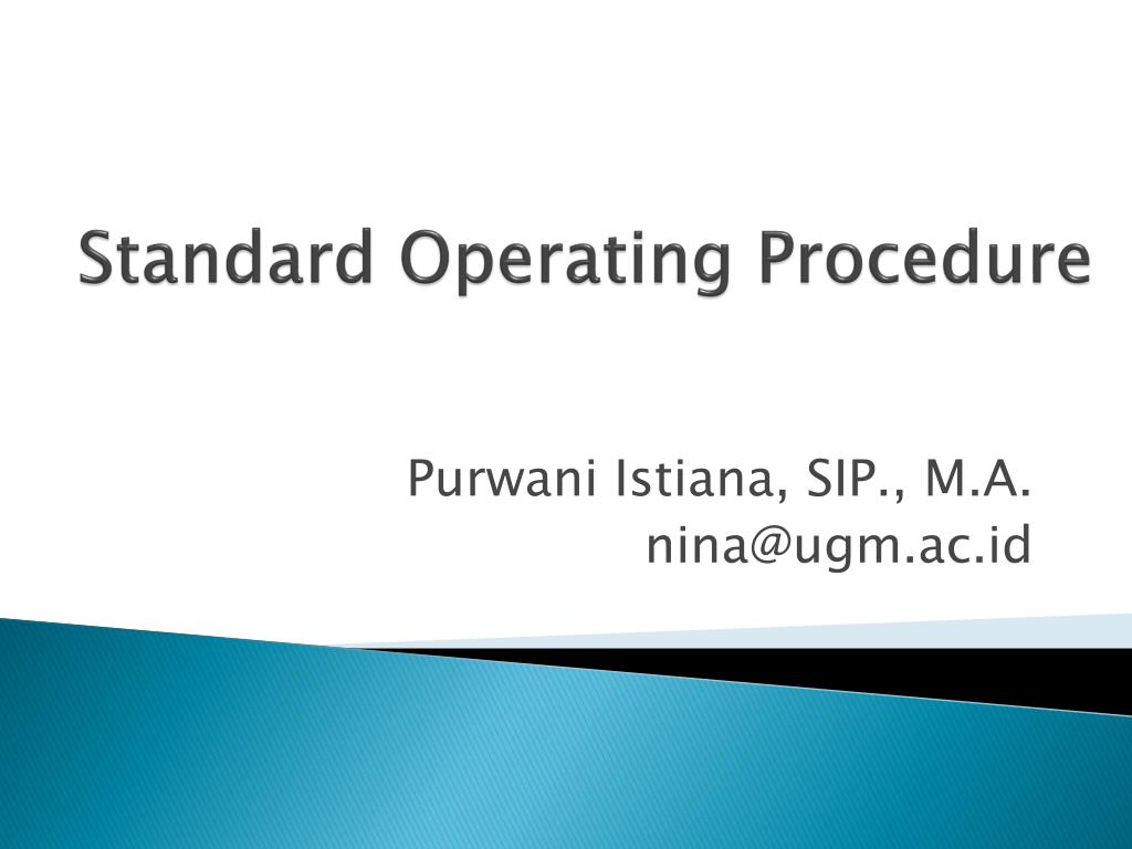 PPT - Standard Operating Procedure PowerPoint Presentation, free ...