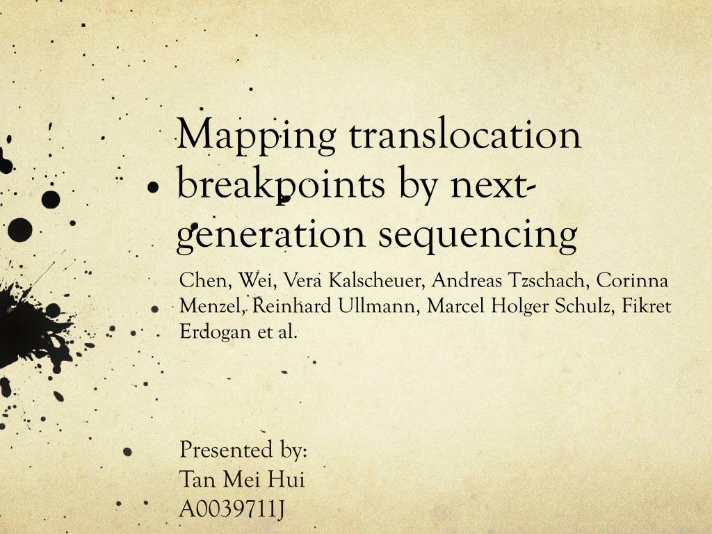 PPT - Mapping translocation breakpoints by next-generation sequencing PowerPoint Presentation ...