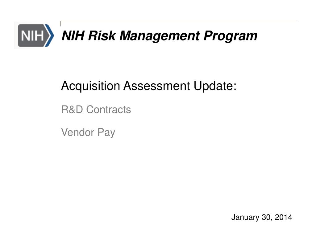 PPT - NIH Risk Management Program PowerPoint Presentation, free ...