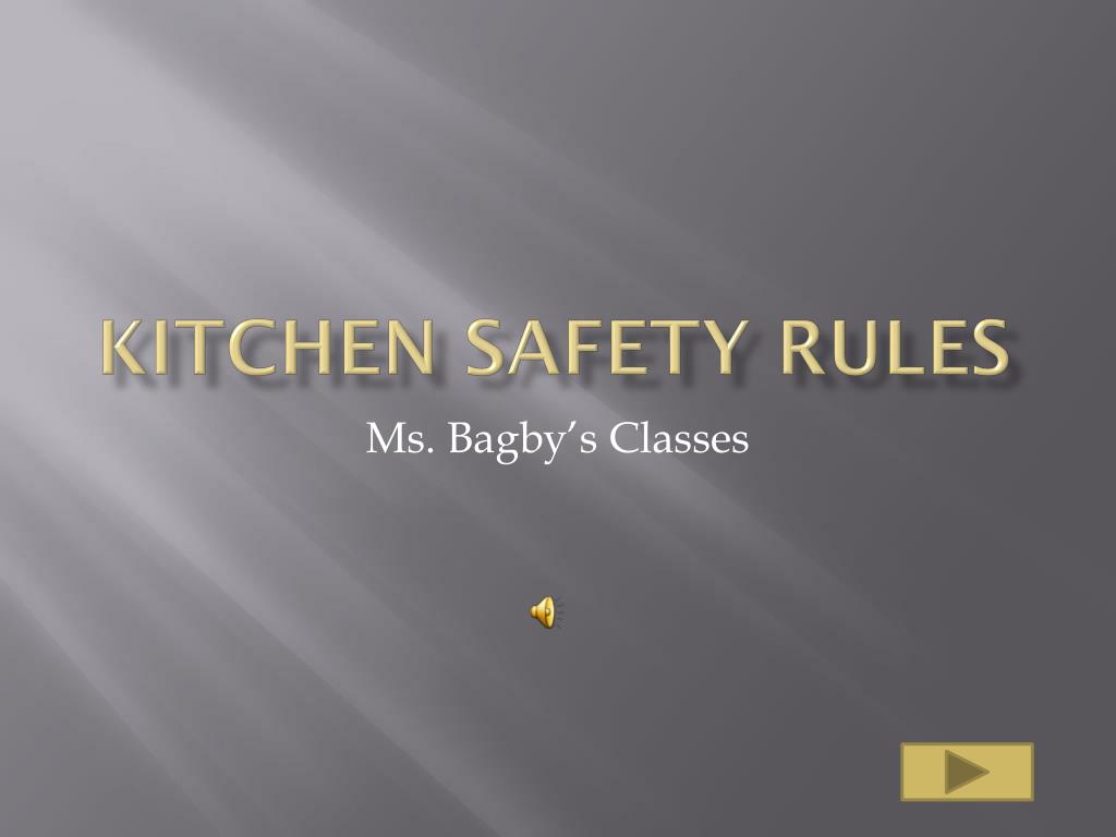 PPT - Kitchen Safety Rules PowerPoint Presentation, free download - ID ...