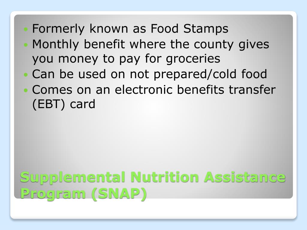 PPT - Supplemental Nutrition Assistance Program (SNAP) PowerPoint ...