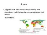 PPT - What is the difference between a Biome and an Ecosystem ...