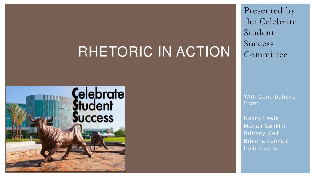 PPT - Rhetoric in action PowerPoint Presentation, free download - ID ...