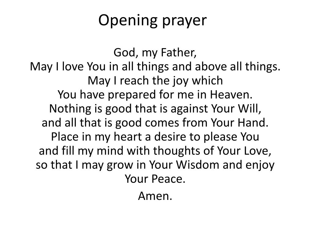 PPT - Opening prayer PowerPoint Presentation, free download - ID:2534208