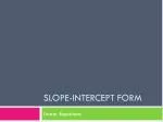 PPT - Converting between Standard form and Slope-Intercept form ...