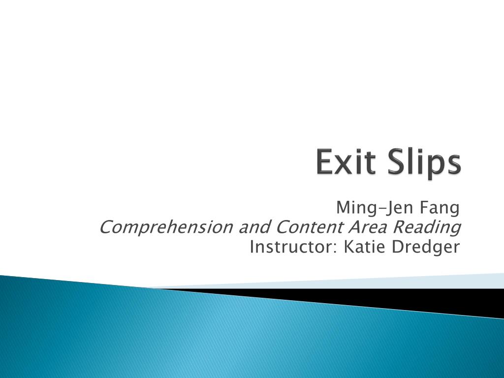 PPT - Exit Slips PowerPoint Presentation, free download - ID:2534631