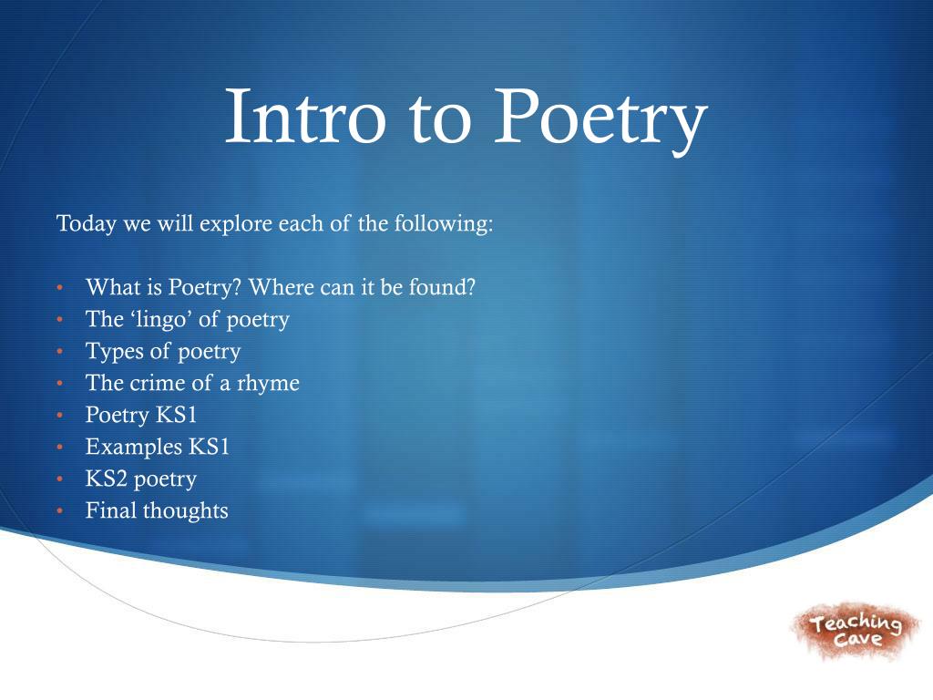 PPT - Intro to Poetry PowerPoint Presentation, free download - ID:2534978