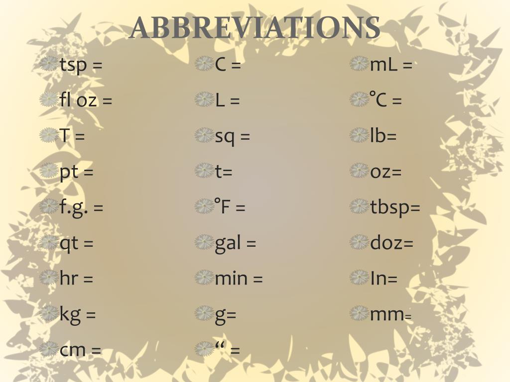 PPT - ABBREVIATIONS PowerPoint Presentation, free download - ID:2536028