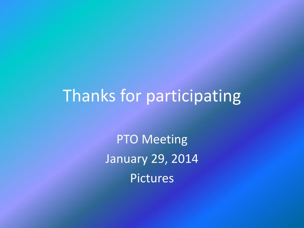 PPT - Thanks for participating PowerPoint Presentation, free download ...