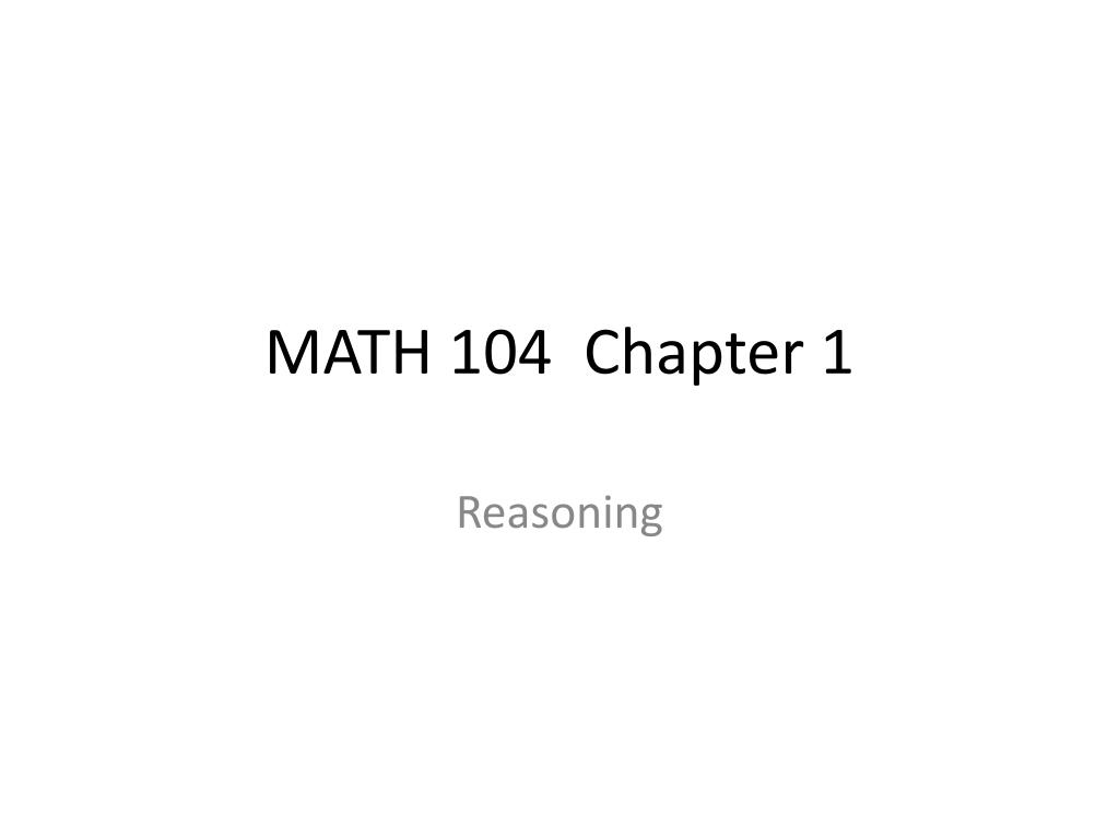 PPT - MATH 104 Chapter 1 PowerPoint Presentation, free download - ID ...