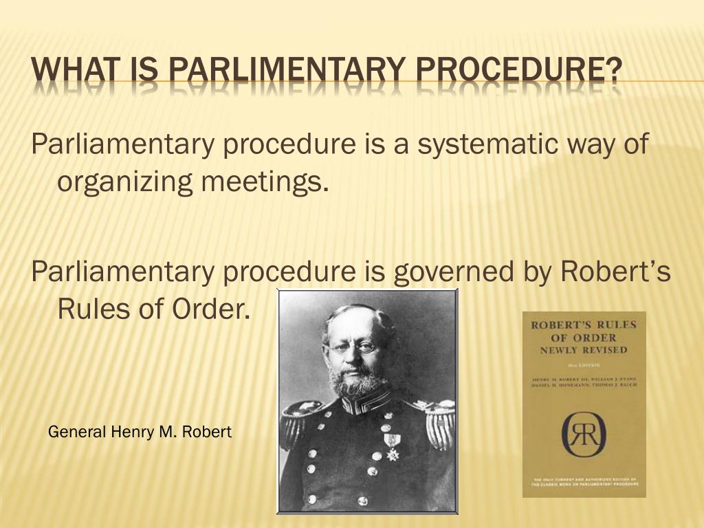 PPT - What is parlimentary procedure? PowerPoint Presentation, free ...