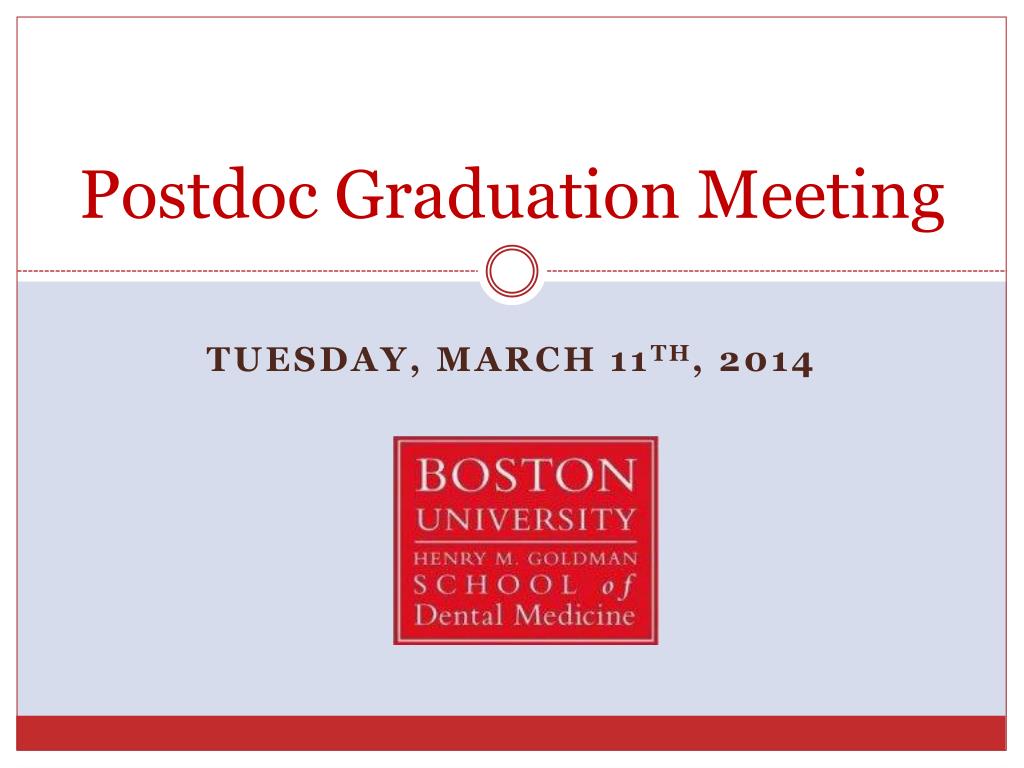 PPT - Postdoc Graduation Meeting PowerPoint Presentation, free download ...