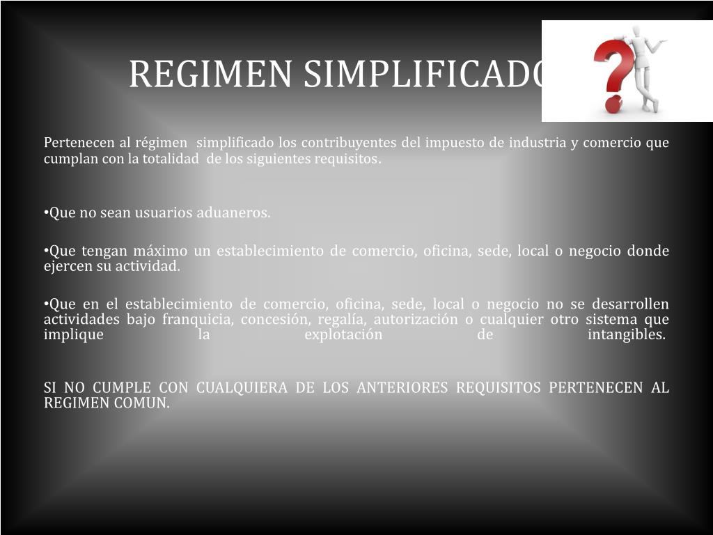 PPT - REGIMEN SIMPLIFICADO PowerPoint Presentation, free download - ID:2556656
