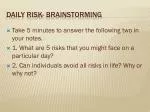 PPT - Risk & Opportunity Identification: Brainstorming (and Risk ...